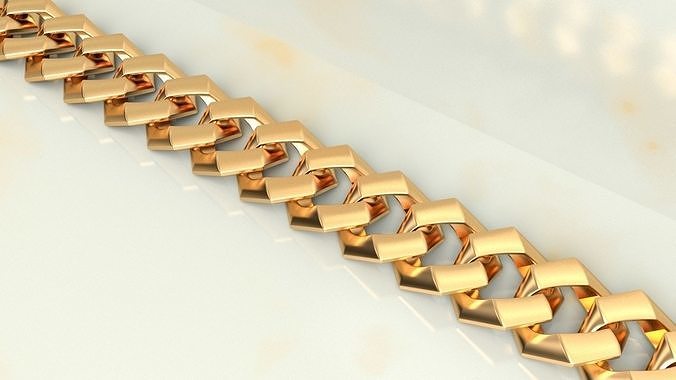 Edge Cuban link Chain 3D model 3D printable | CGTrader