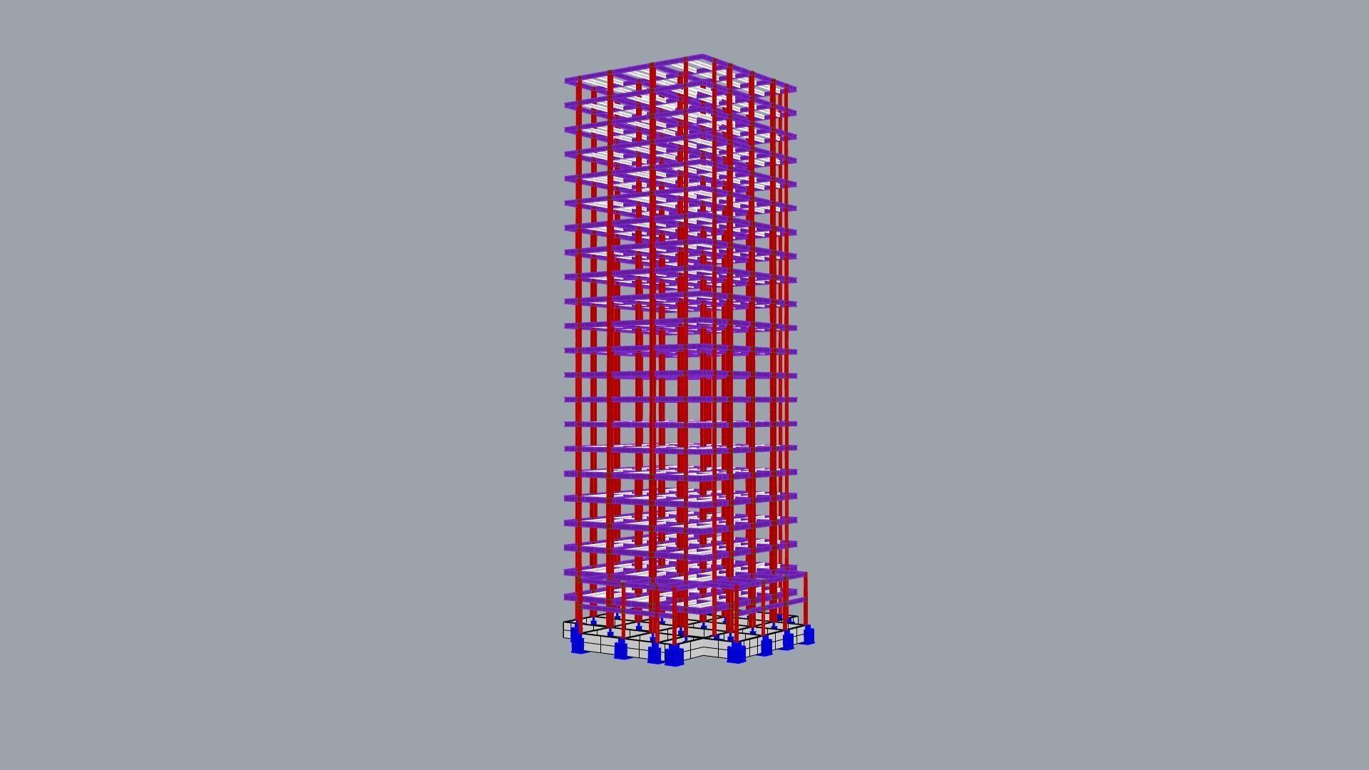 Steel-frame high-rise building 3D model | CGTrader