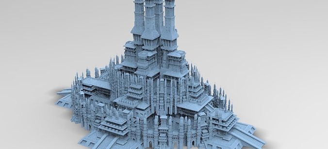Ancient City Hyboria Tower City 3D model | CGTrader