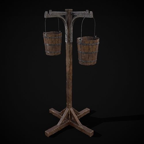 3D Model Collection Bucket and Stand VR / AR / low-poly | CGTrader