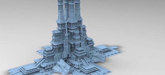 Ancient City Hyboria Towers 5 3D model | CGTrader