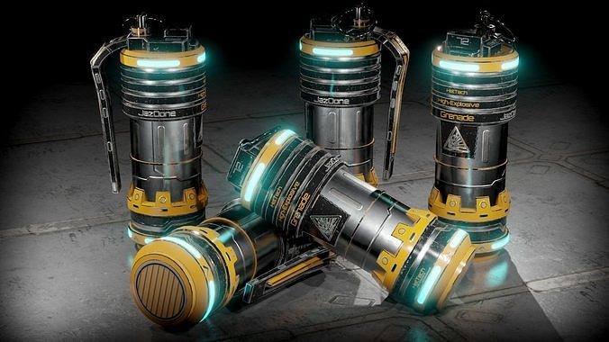 3D model Sci-fi grenade VR / AR / low-poly | CGTrader