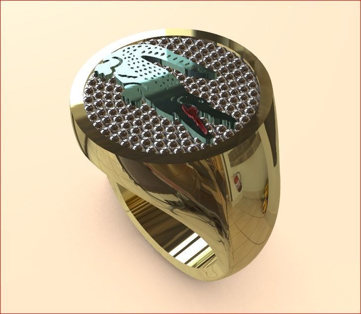 lacoste signet ring 3D model 3D printable | CGTrader