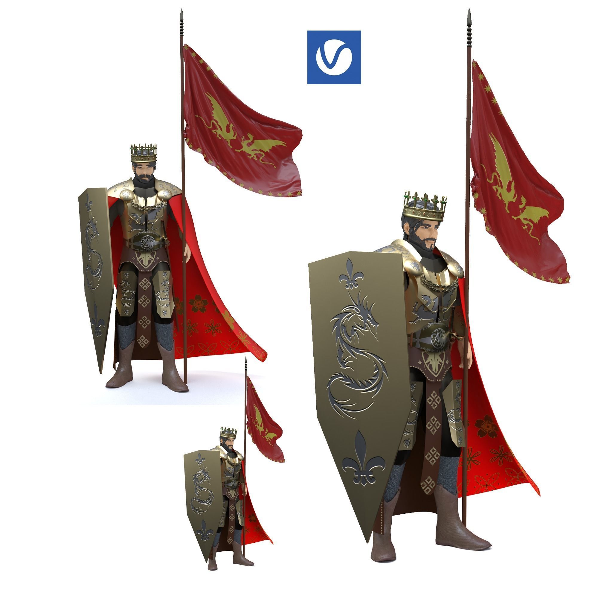 3D model King Arthur VR / AR / low-poly | CGTrader