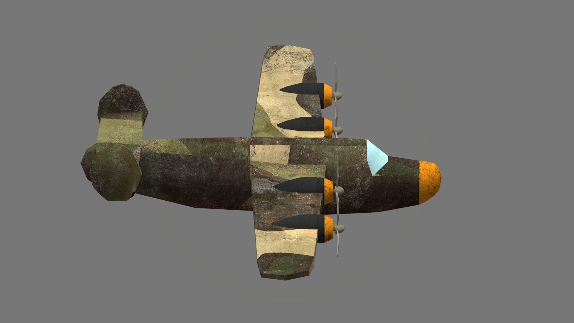 3D model Bomber B25 Low Poly 3d Model VR / AR / low-poly | CGTrader