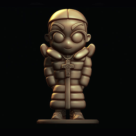 Pope Francis Moncler Balenciaga Nike Puffer Papa Francesco 3D model 3D ...