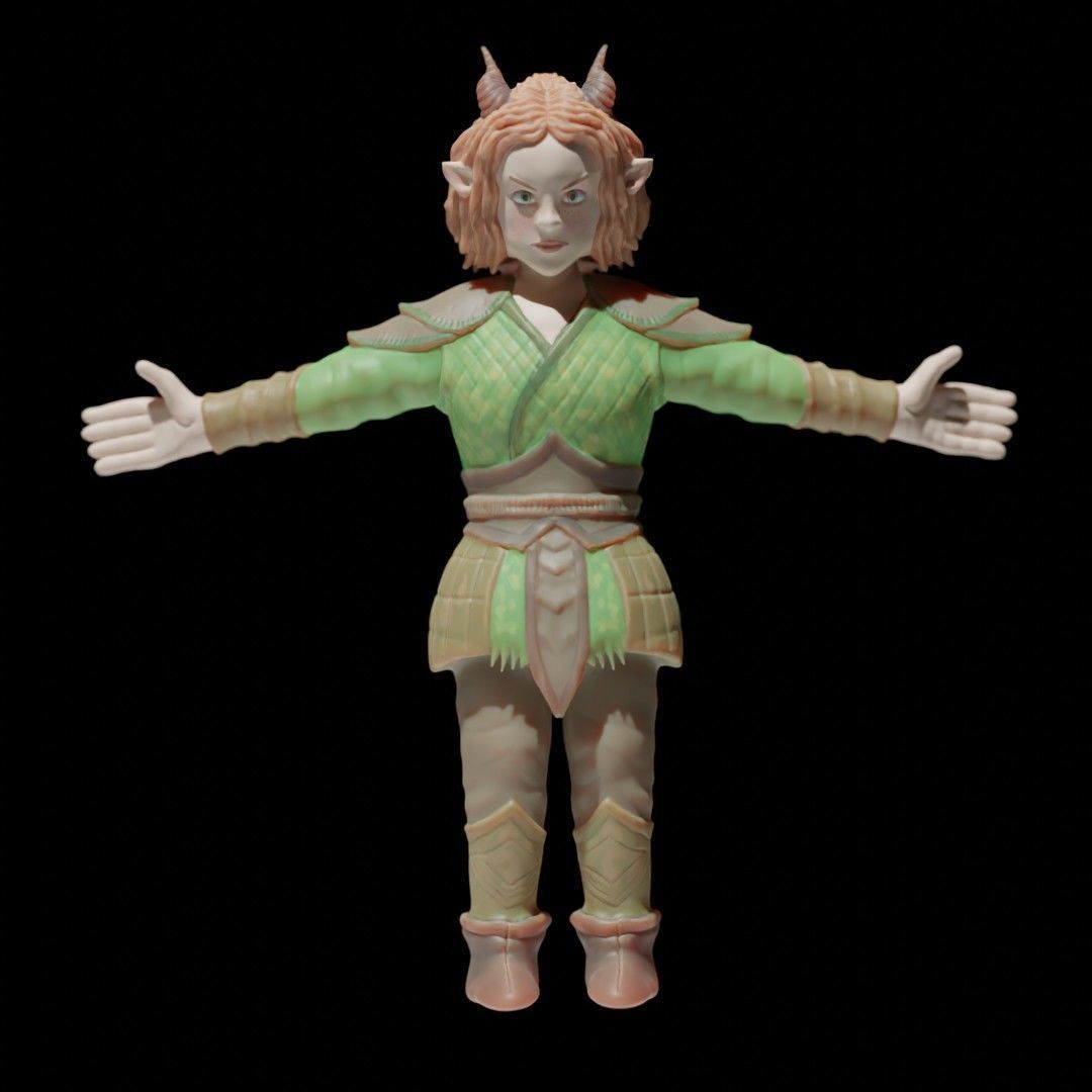 Doric the Druid Miniature 3D model 3D printable | CGTrader