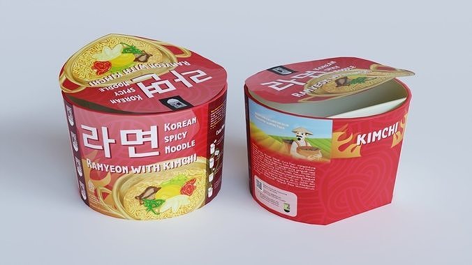 3D model Cup Noodle 3D Modeling VR / AR / low-poly | CGTrader