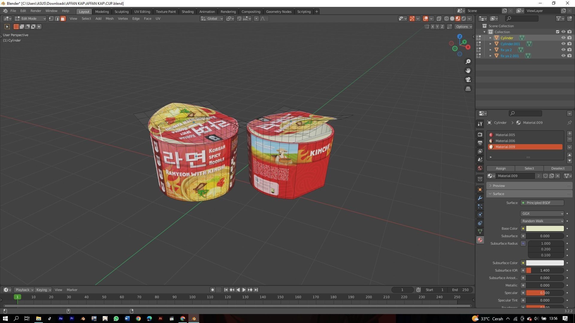 3D model Cup Noodle 3D Modeling VR / AR / low-poly | CGTrader