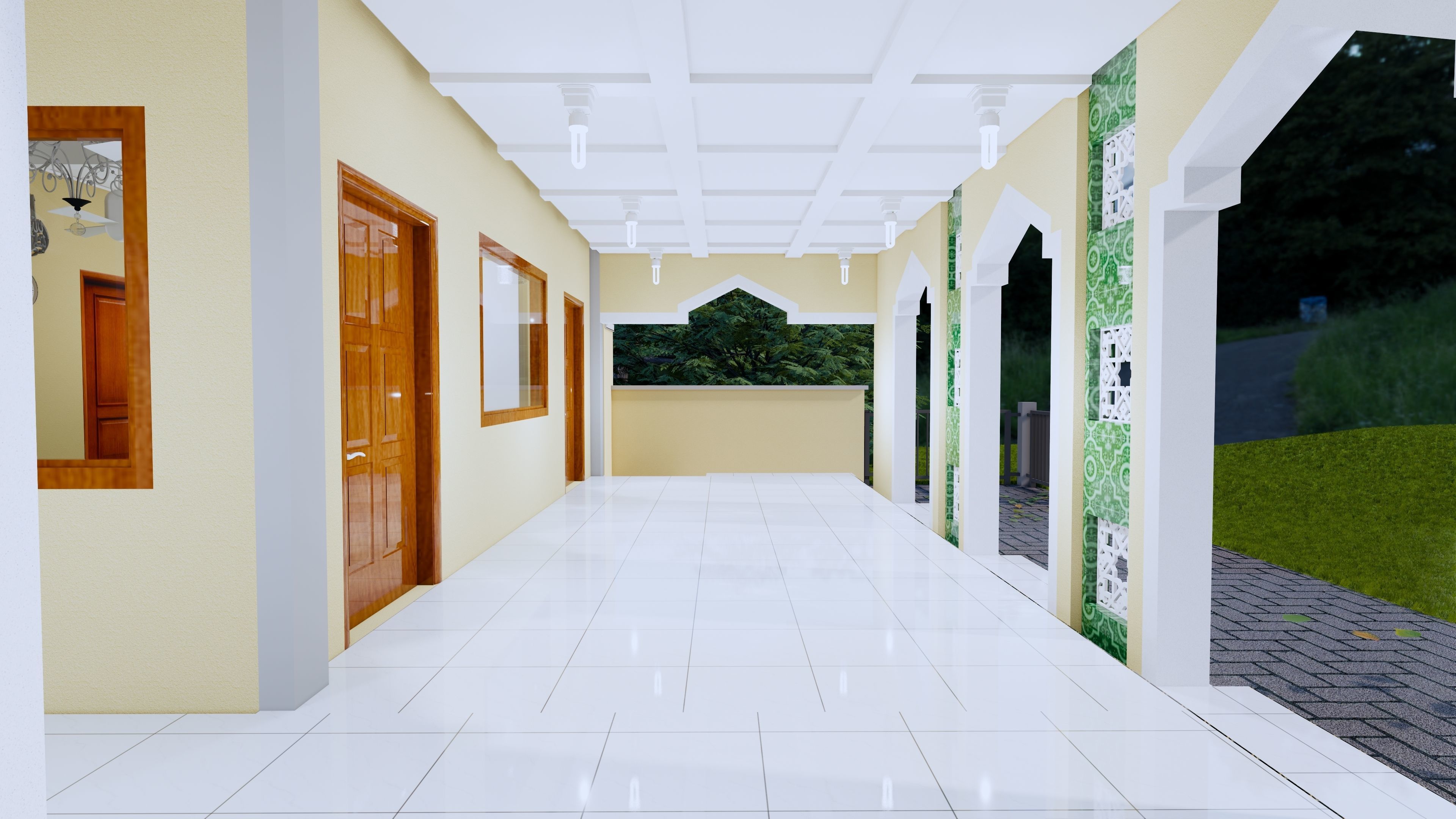 3D model little Mosque or mushola islam prayer room VR / AR / low-poly ...