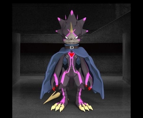 Digimon Ghost Game GulusGammamon 3D model 3D printable | CGTrader