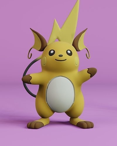 Raichu 3D model 3D printable | CGTrader