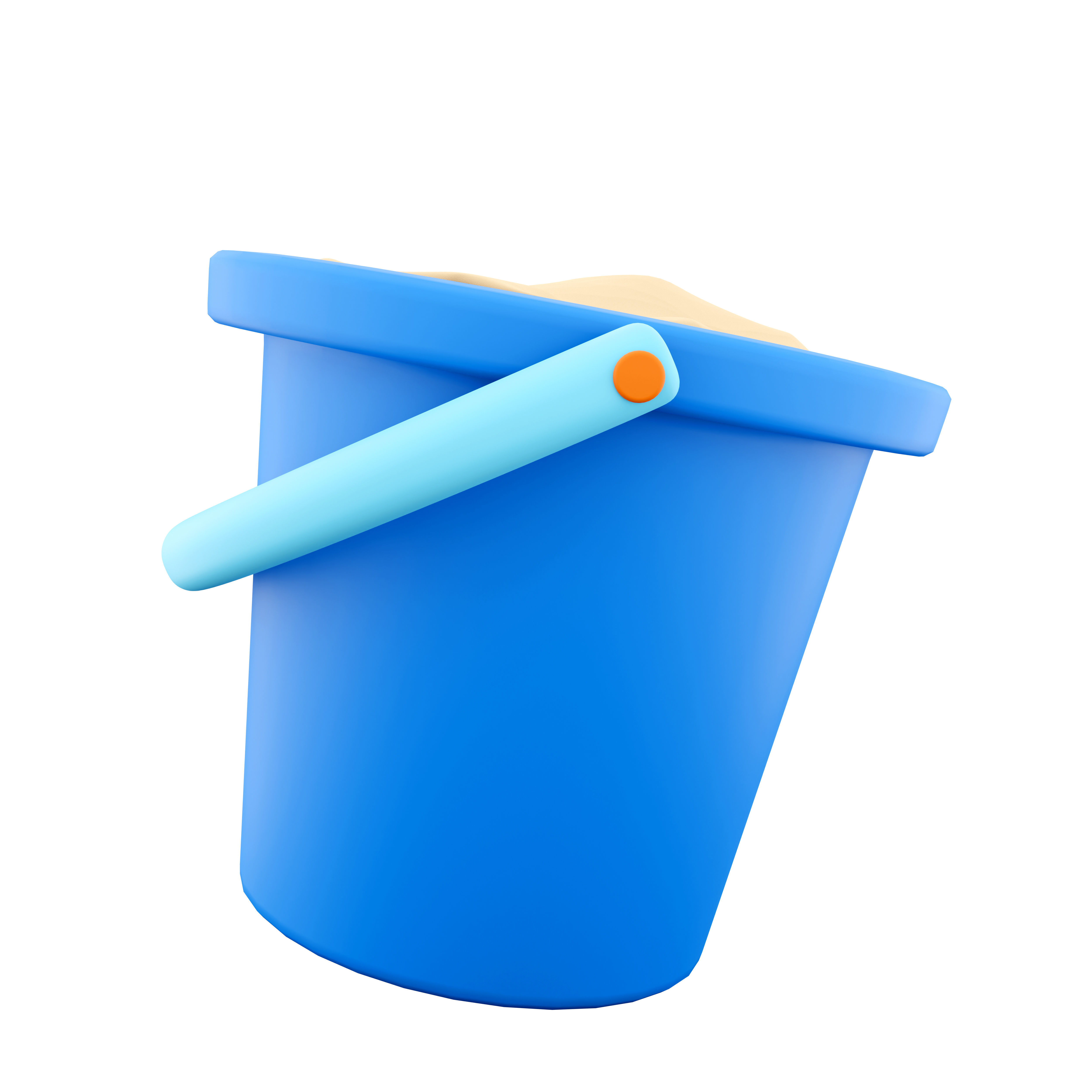 3d Bucket with a sand icon 3D model | CGTrader