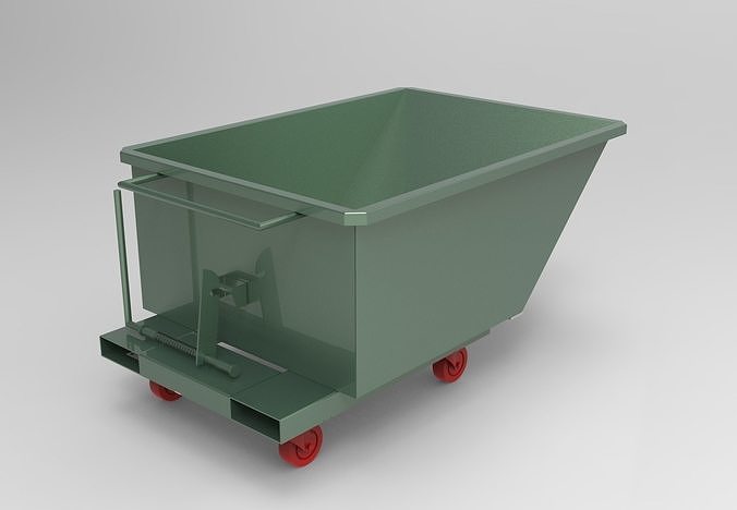 chips waste container 3D model | CGTrader