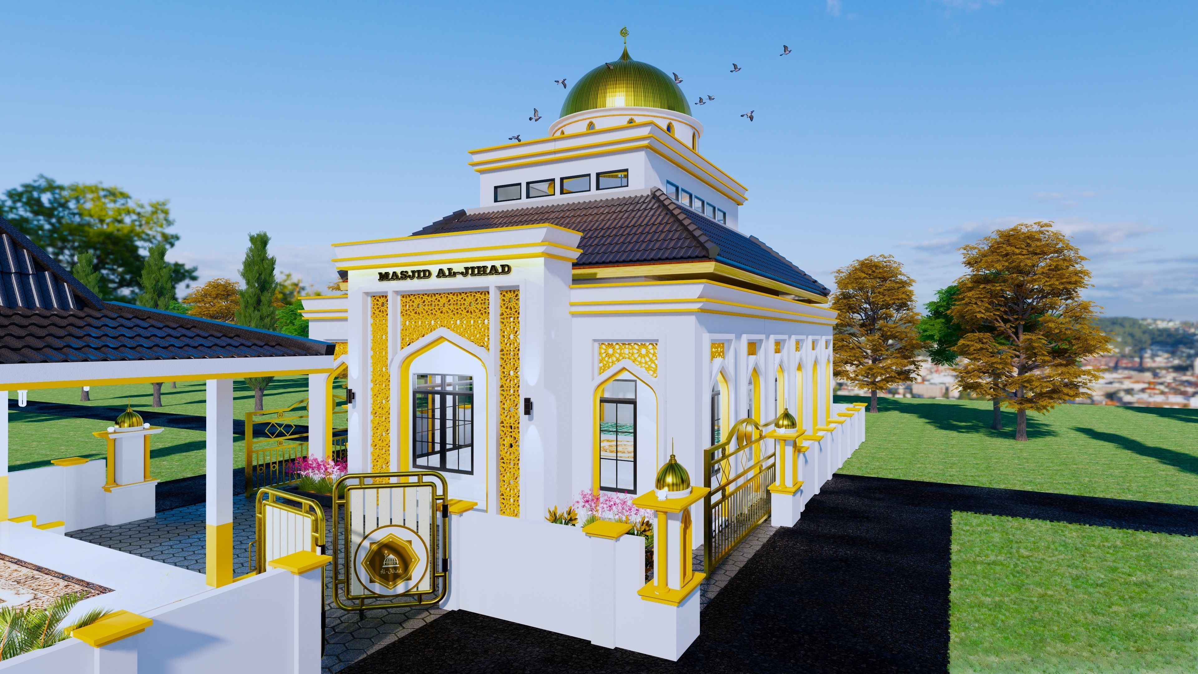 3D model Luxury Islamic Mosque Prayer Room VR / AR / low-poly | CGTrader