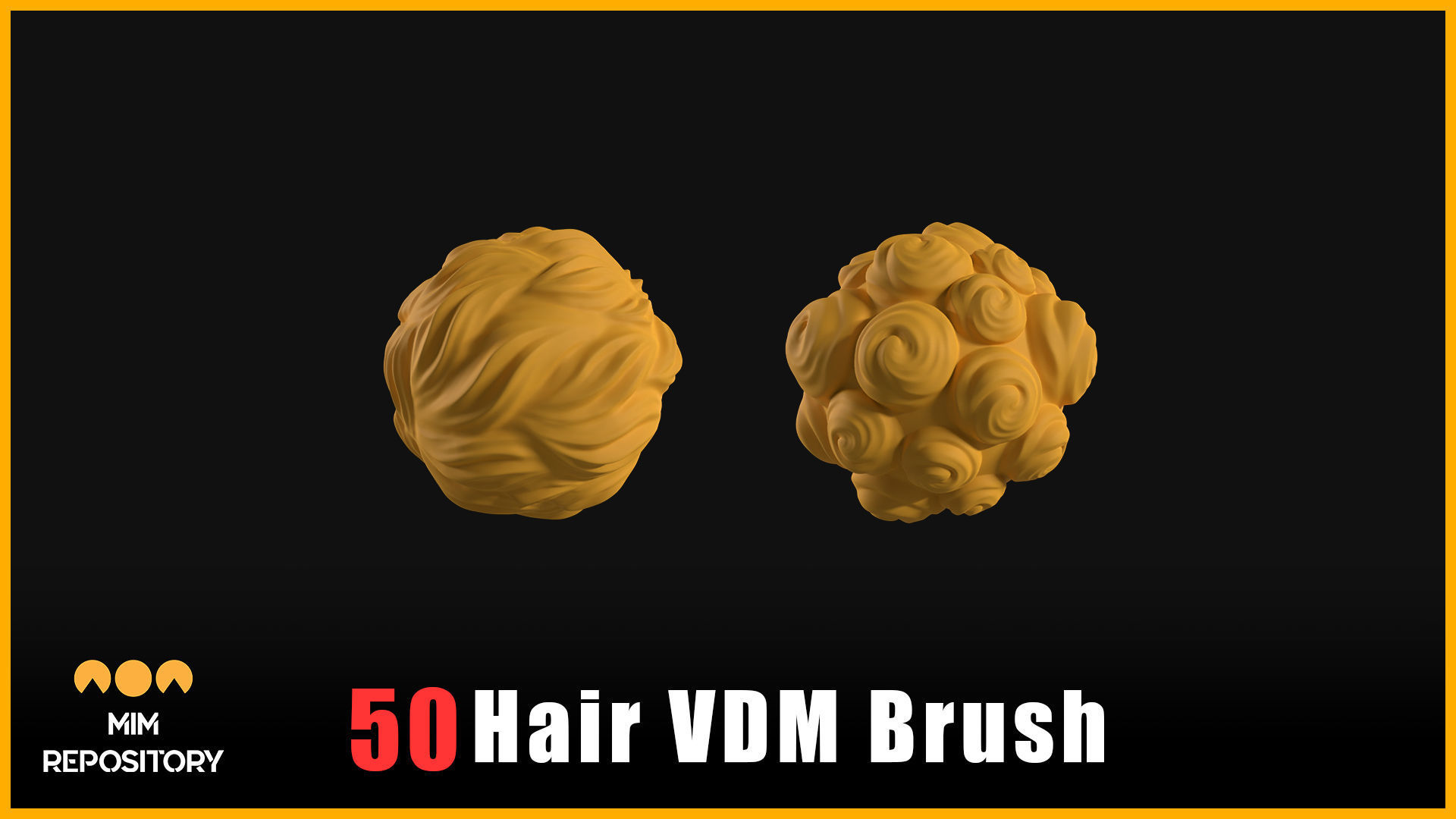 50 Hair VDM Brushes 3D model | CGTrader