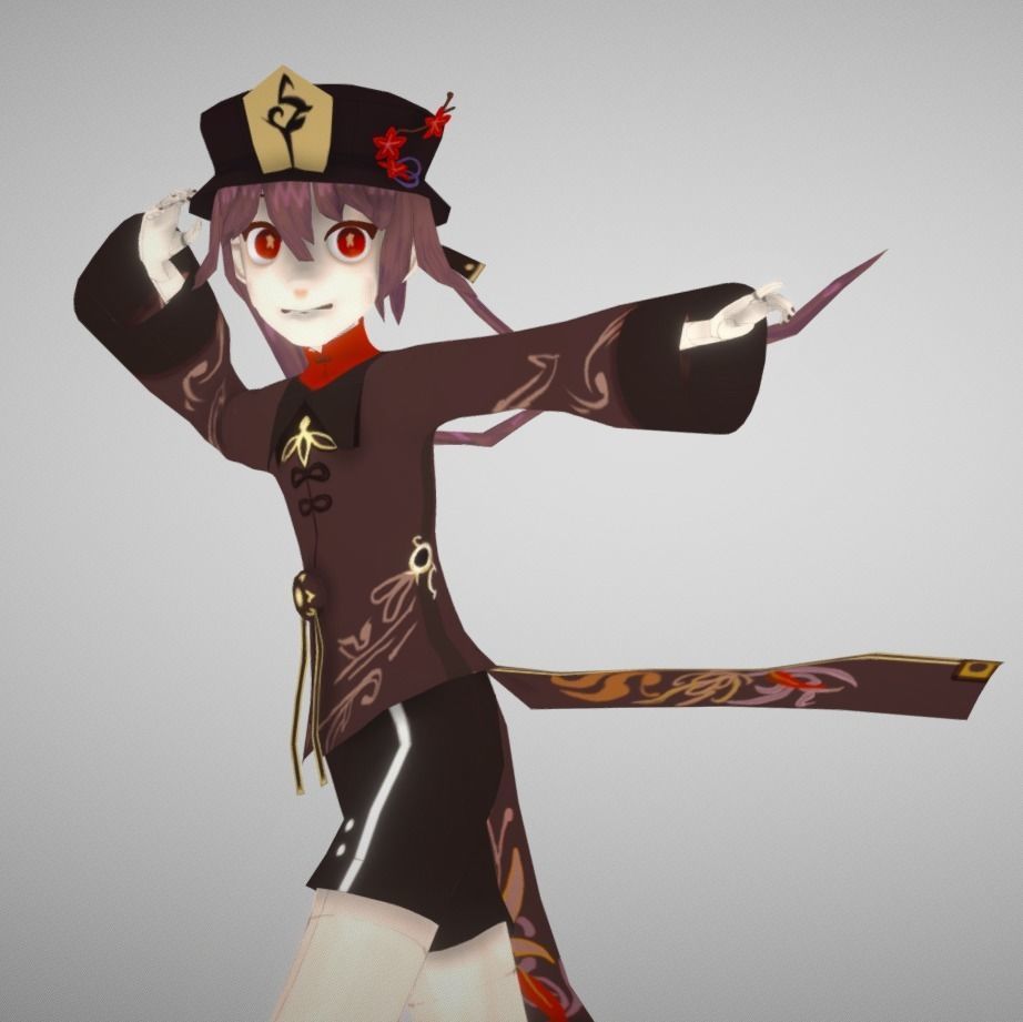 3D model Hu Tao Genshin Impact Rigged 3D Model VR / AR / low-poly ...