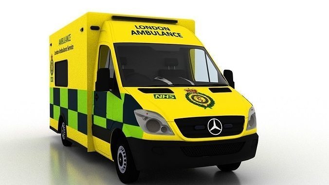 Mercedes Benz Sprinter Truck England Ambulance UK 3D model | CGTrader
