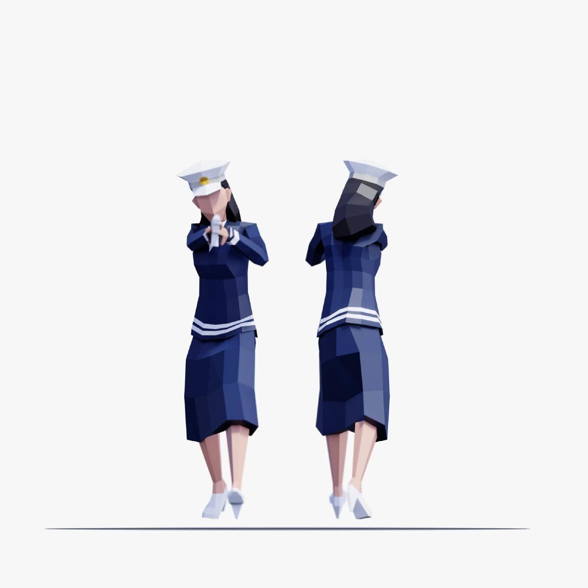 3D model Naval Forces Soldiers - Animated and Rigged VR / AR / low-poly ...