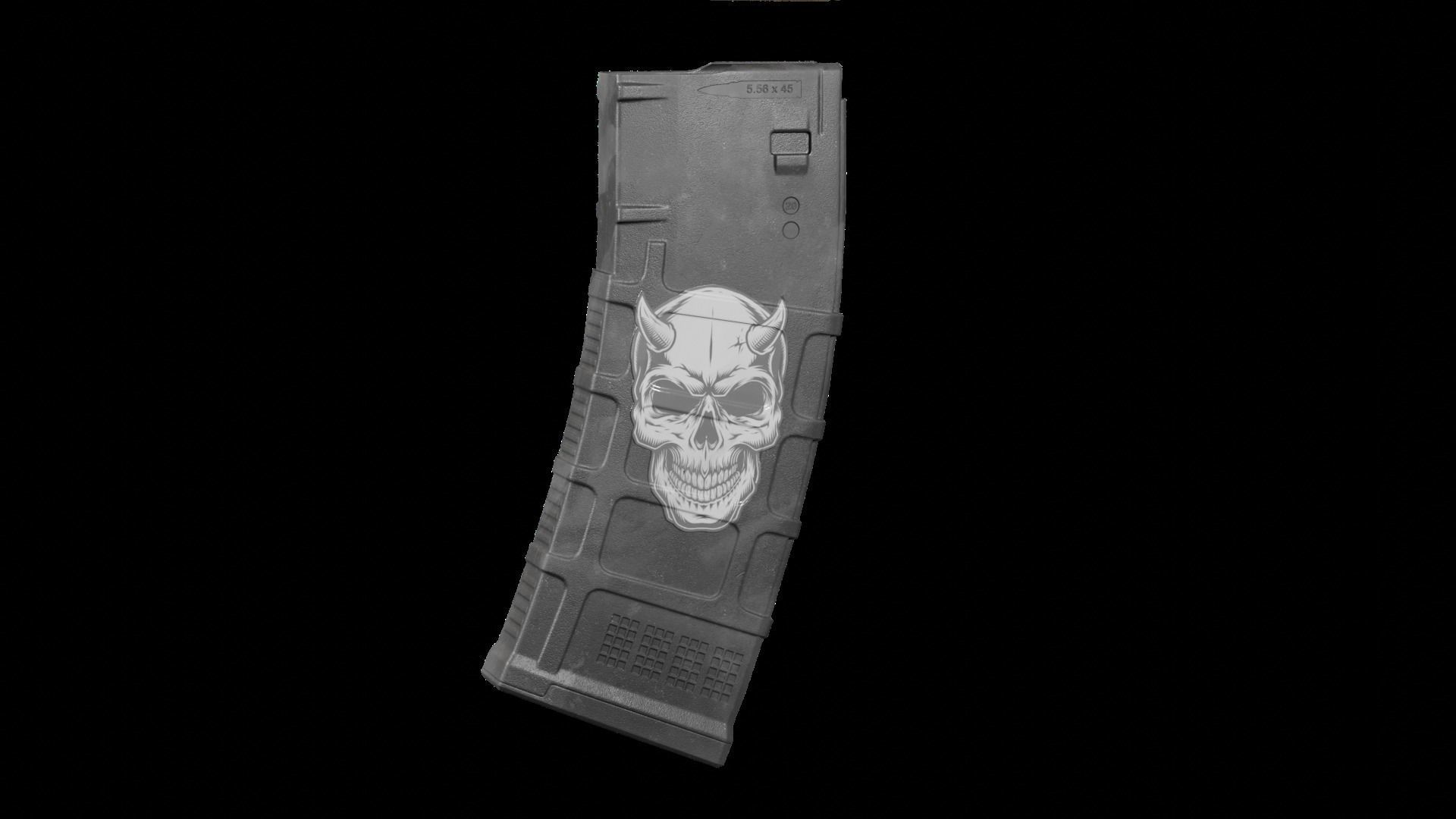Magpul PMAG Gen M3 8x painted mags free VR / AR / low-poly 3D model ...