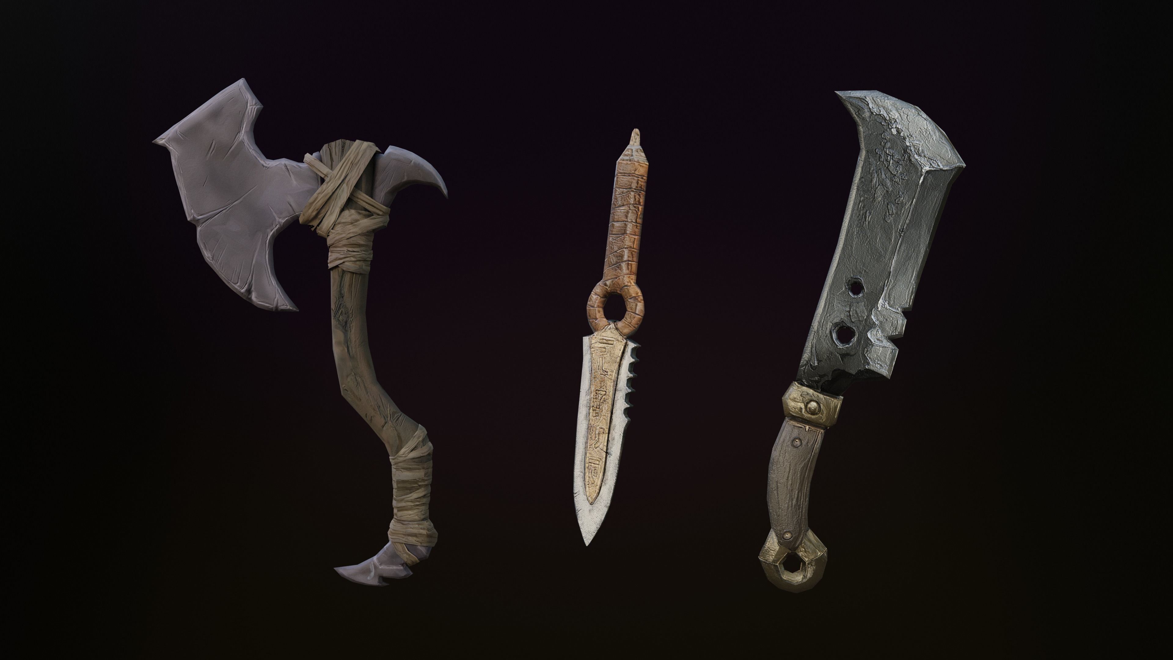 melee colection Free Model free VR / AR / low-poly 3D model | CGTrader