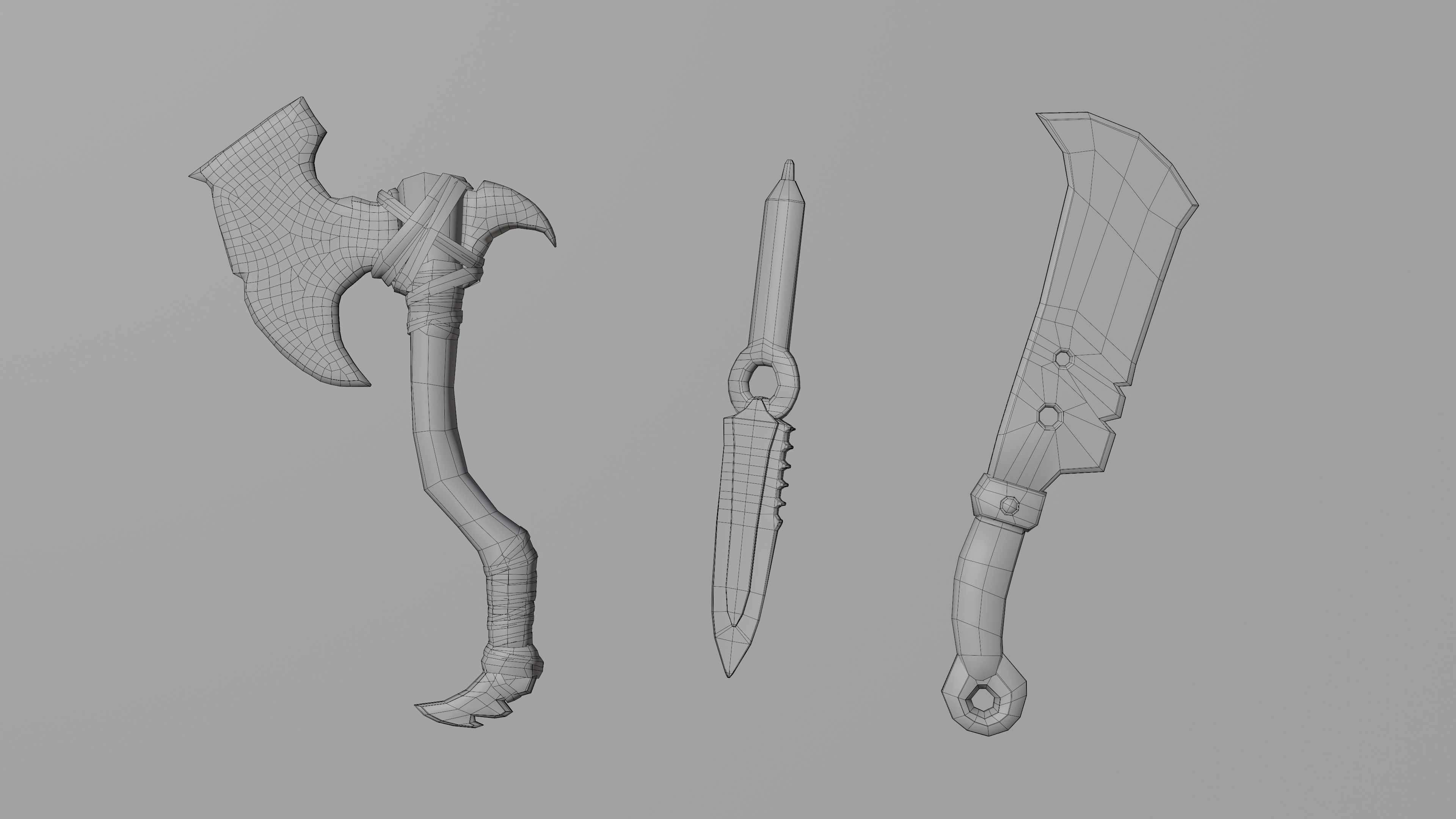 melee colection Free Model free VR / AR / low-poly 3D model | CGTrader