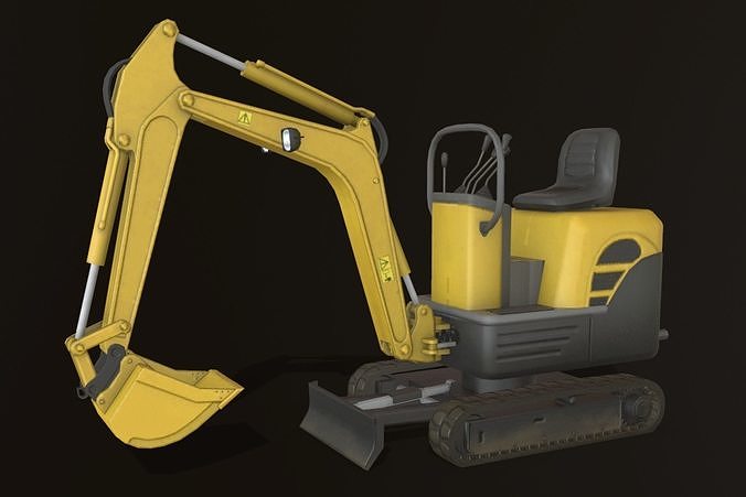 3D model Mini Excavator VR / AR / low-poly | CGTrader