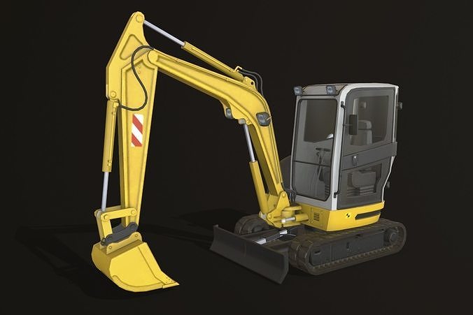 3D model Mini Excavator VR / AR / low-poly | CGTrader