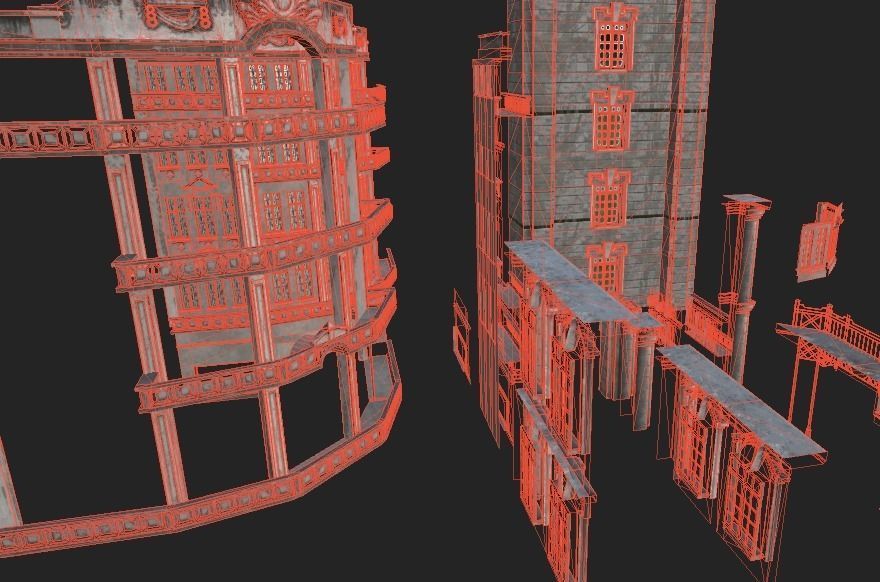 3D model Modular Office Building Kit VR / AR / low-poly | CGTrader