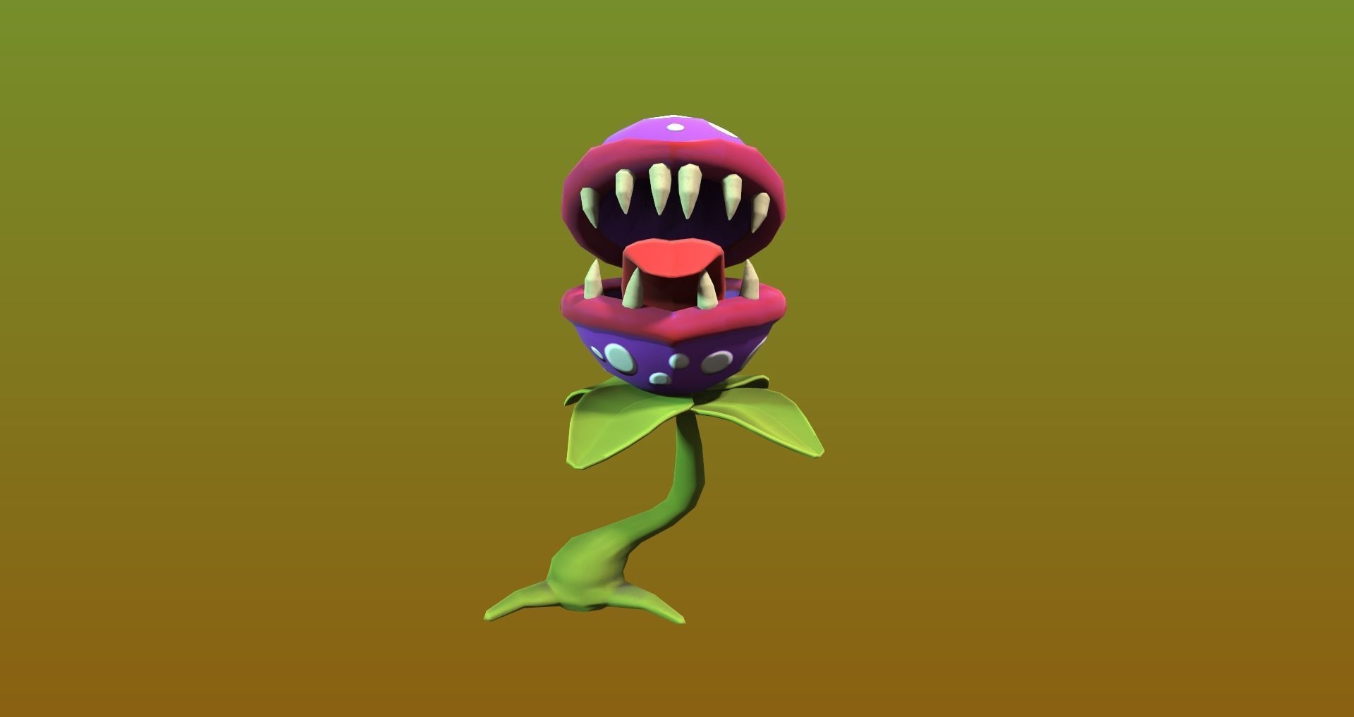 3D model Cartoon style animated Alien plants 3D game assets VR / AR ...