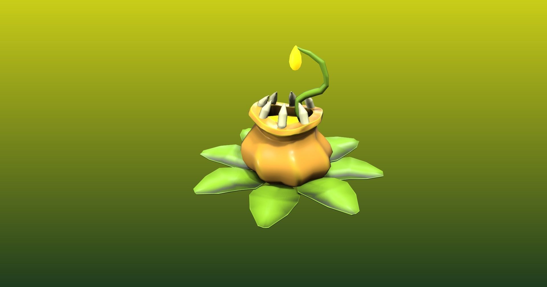 3D model Cartoon style animated Alien plants 3D game assets VR / AR ...