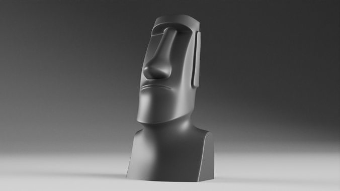 Moai head 3D model 3D printable | CGTrader