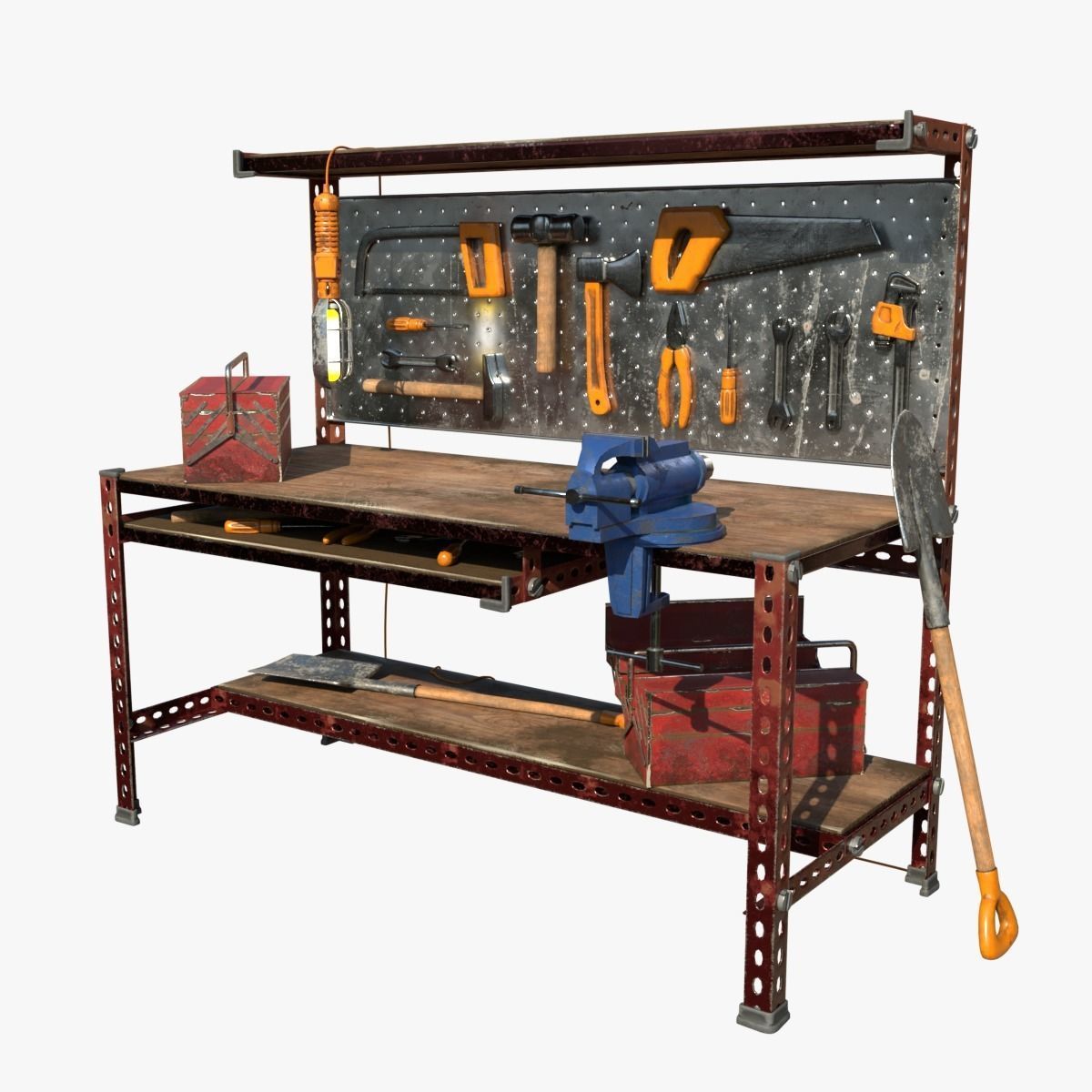 Workbench With Tools 3D Model CGTrader