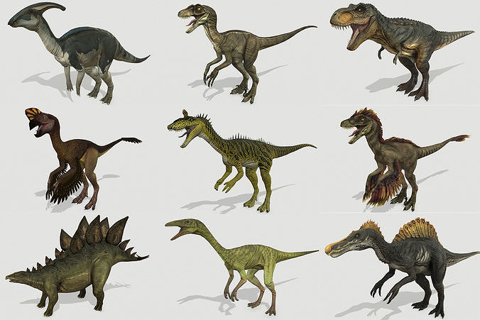 3D model Dinosaurs pack VR / AR / low-poly | CGTrader