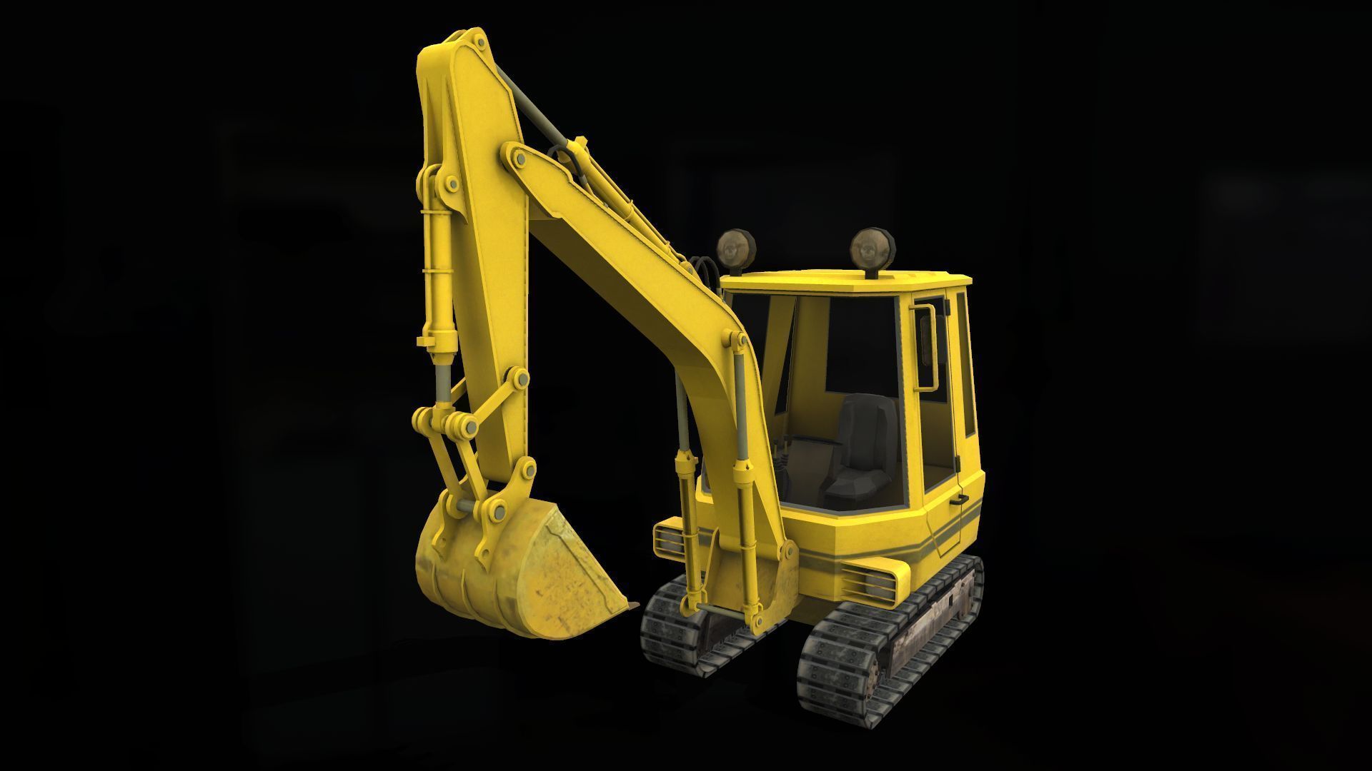 3D model Mini Excavator VR / AR / low-poly | CGTrader