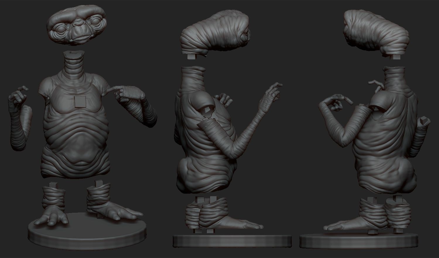 ET Alien fan art free 3D model 3D printable | CGTrader