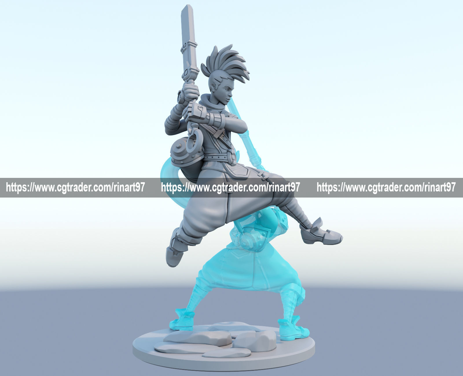 ekko 3D print model from League of Legends 3D model 3D printable | CGTrader
