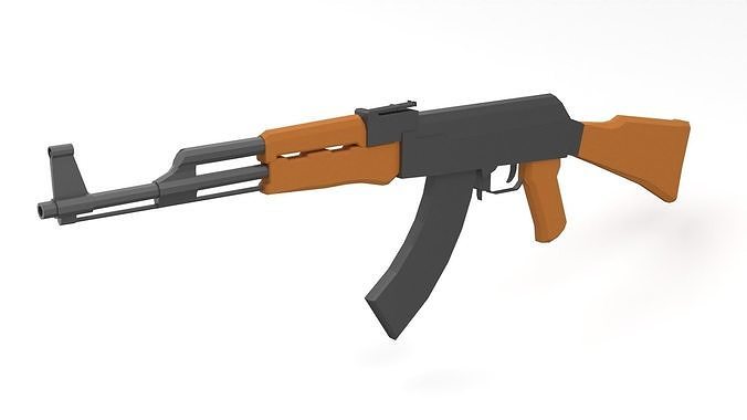 AK-47 Assault Rifle Low Poly free VR / AR / low-poly 3D model | CGTrader