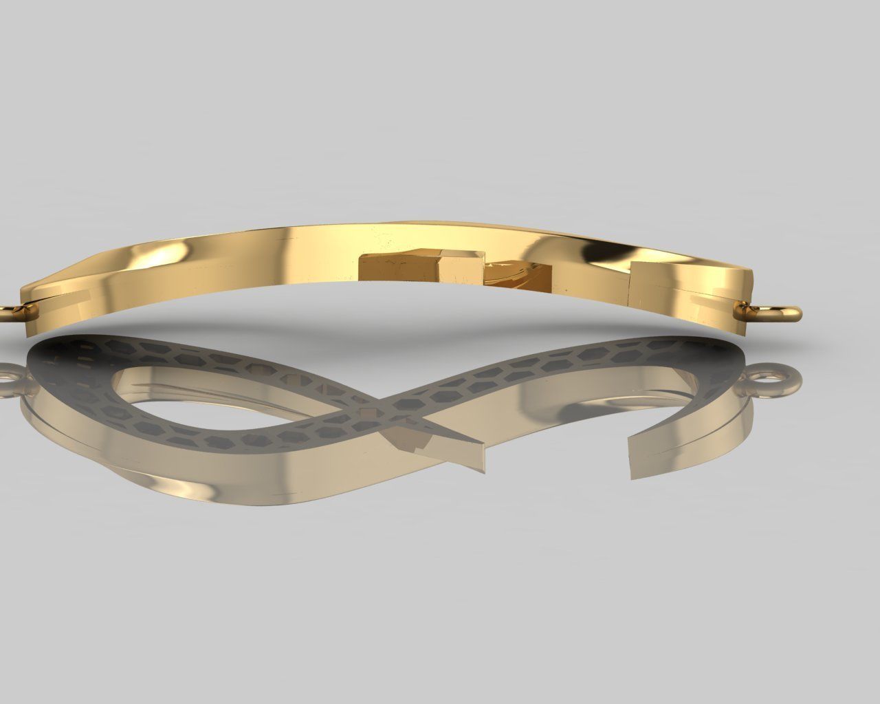 Gold infinity sign 3D model 3D printable | CGTrader