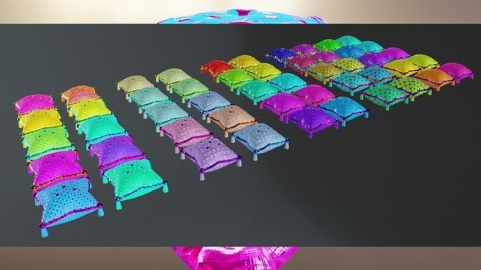 3D model Royal Pillow Set VR / AR / low-poly | CGTrader