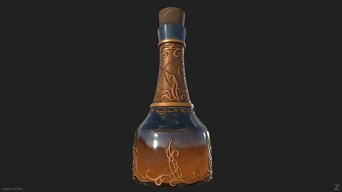 3D model Magic potion VR / AR / low-poly | CGTrader