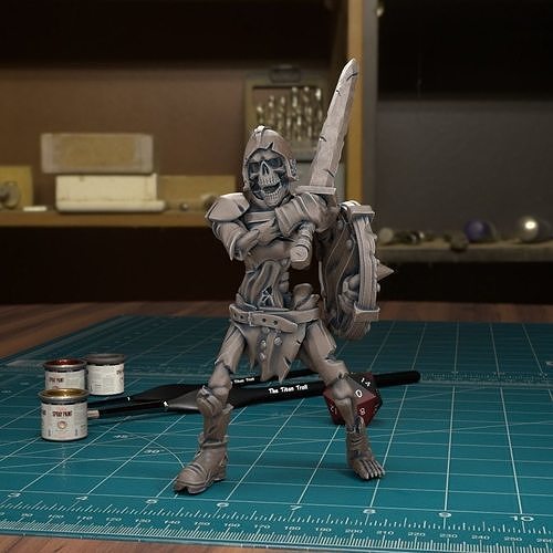 Skeleton Warrior 07 - Pre-Supported 3D model 3D printable | CGTrader