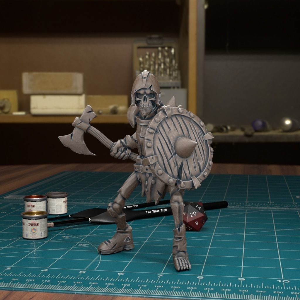 Skeleton Warrior 04 - Pre-Supported 3D model 3D printable | CGTrader