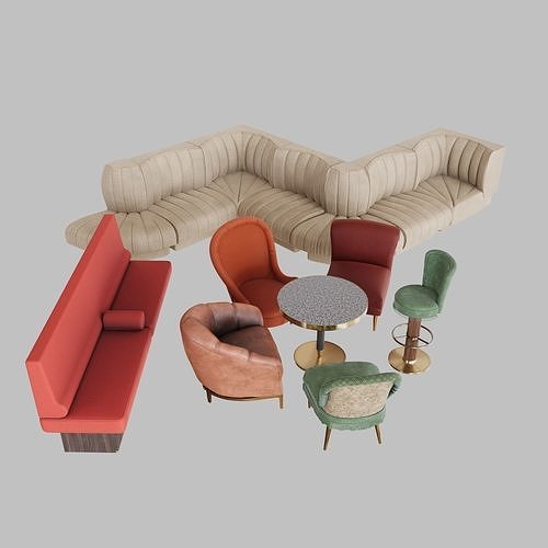 Vintage Furniture Pack 3D model | CGTrader