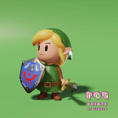 Link s Awakening Cartoon LINK 3D model | CGTrader