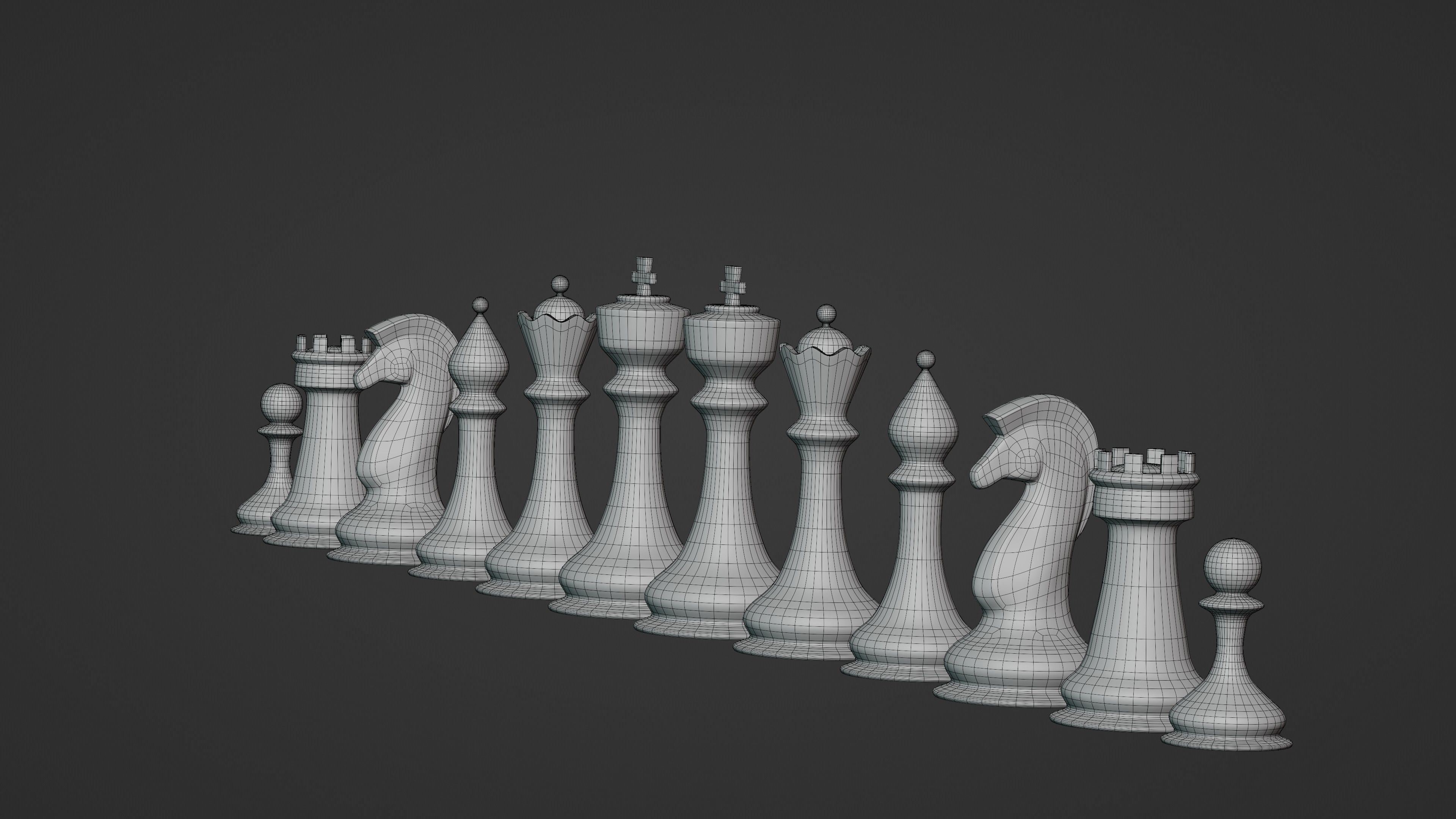 Chess set 3D model | CGTrader