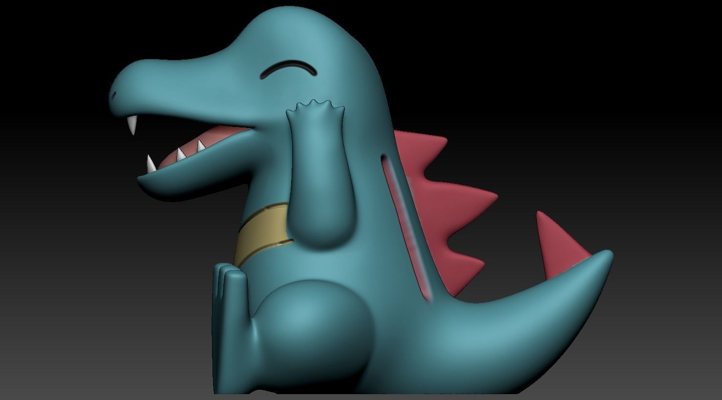 Totodile Entire evolution line 3D model 3D printable | CGTrader