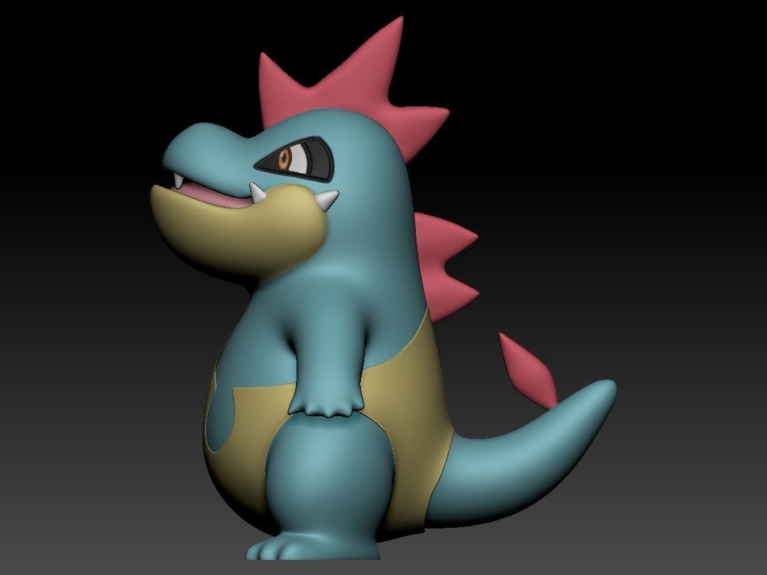 Totodile Entire evolution line 3D model 3D printable | CGTrader