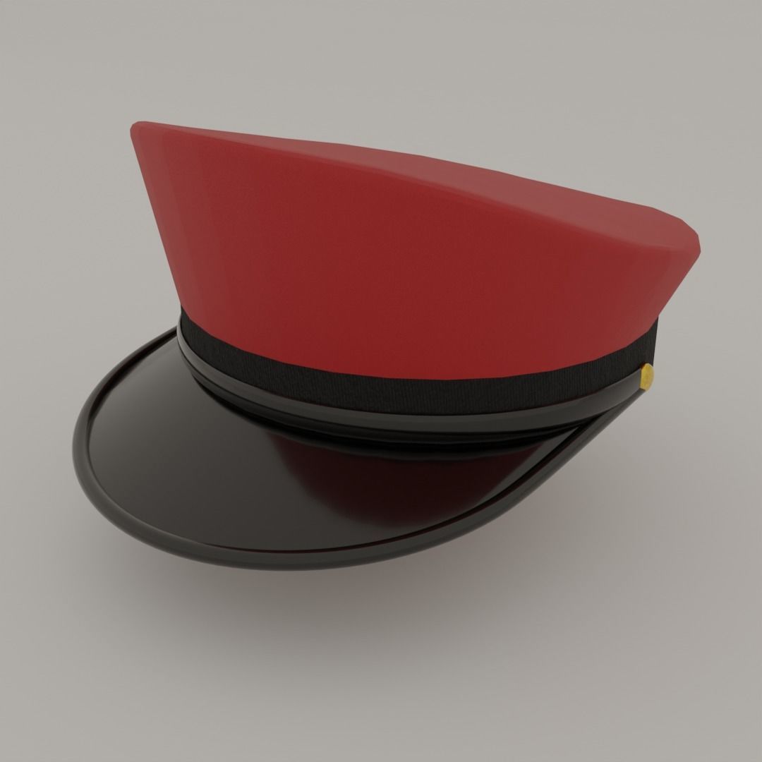 OFFICER CAP free 3D model | CGTrader