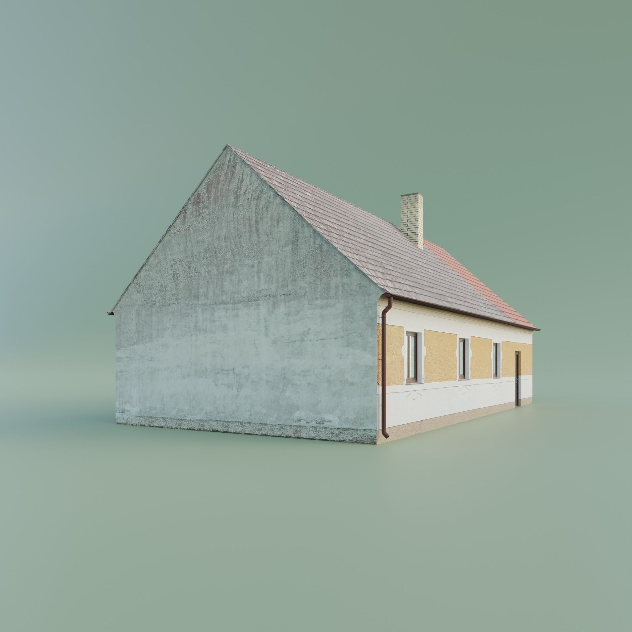 3D model House realistic low-poly VR / AR / low-poly | CGTrader